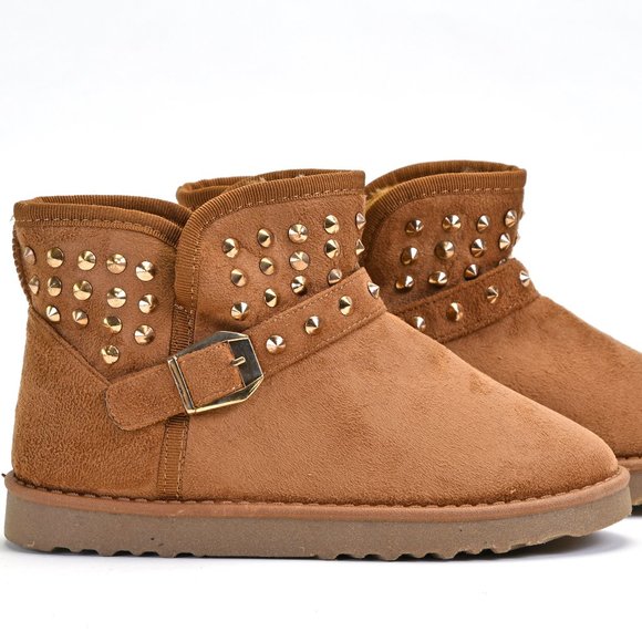 Shoes | Womens Casual Flat Faux Suede Round Toe Boots New | Poshmark